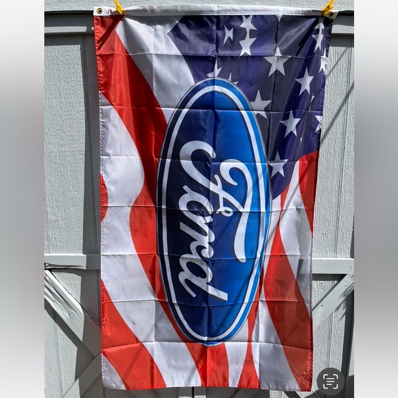 Unbranded | Other | New Ford Racing Car Truck Polyester Banner Usa Flag ...